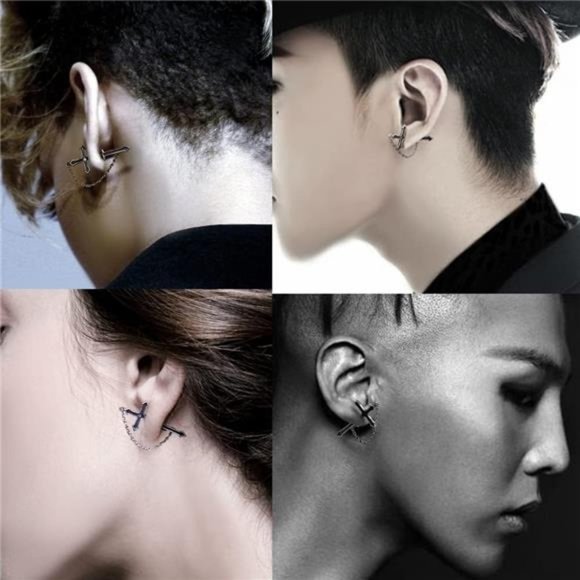 Accessories | 16 Pairs Stainless Steel Punk Y2k Black Dangle Earrings ...